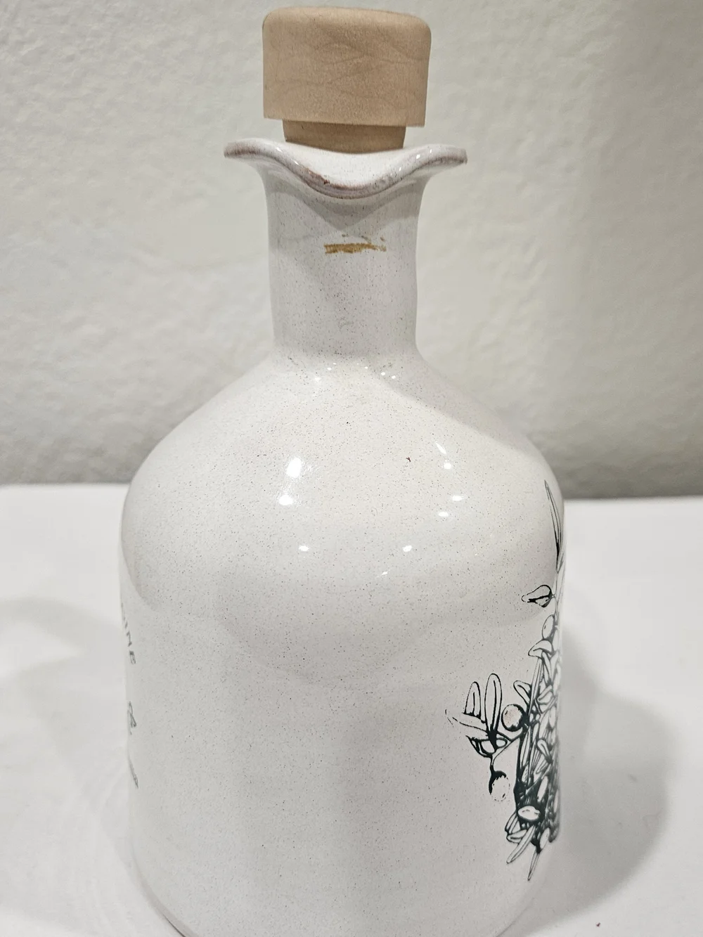 Kitchen | Handmade Ceramic Oil Dispenser Rustic Olive Branch Fratantoni ...